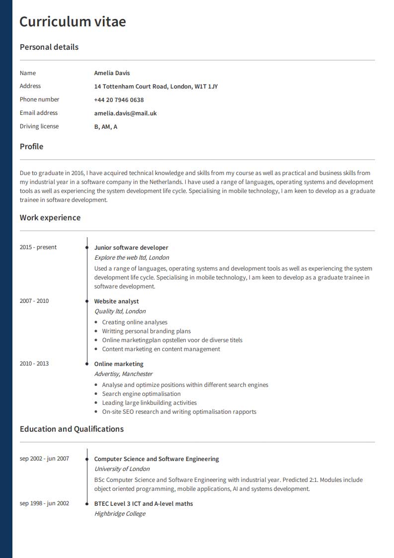 Exemplos de CV: use nossos modelos para formatar seu CV de forma ...