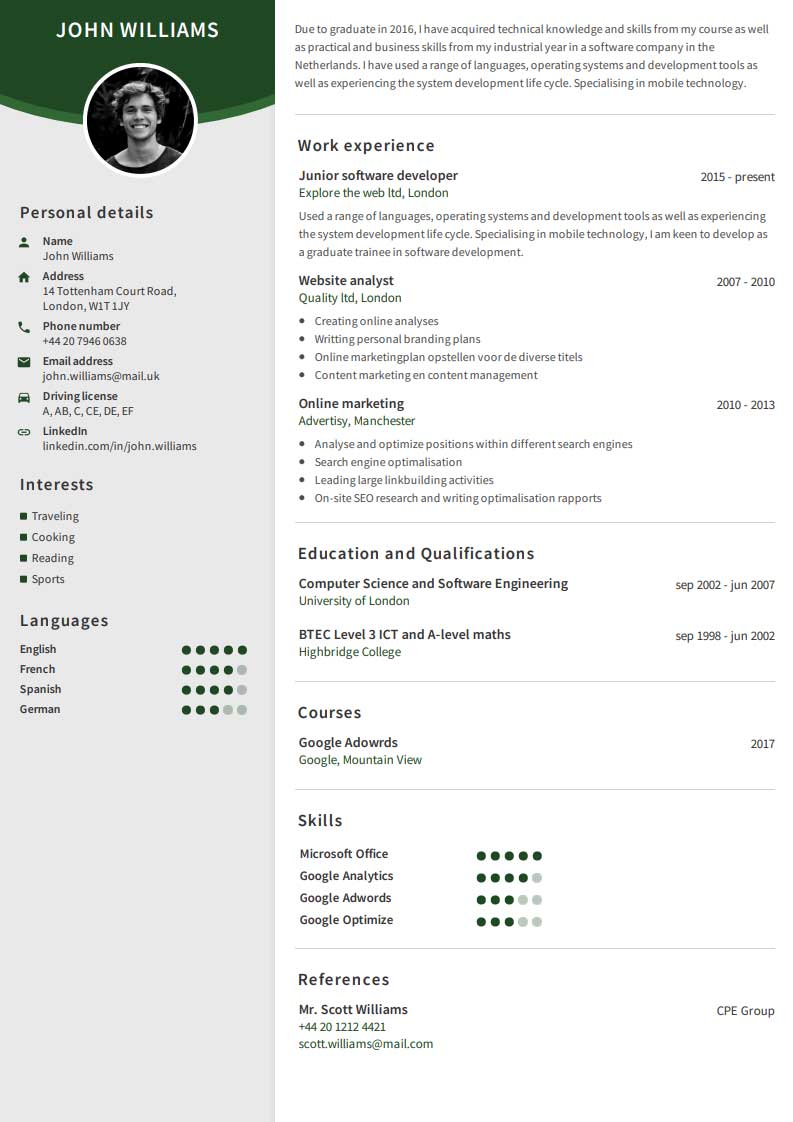 Você quer criar um CV profissional? É rápido e fácil com o nosso útil ...